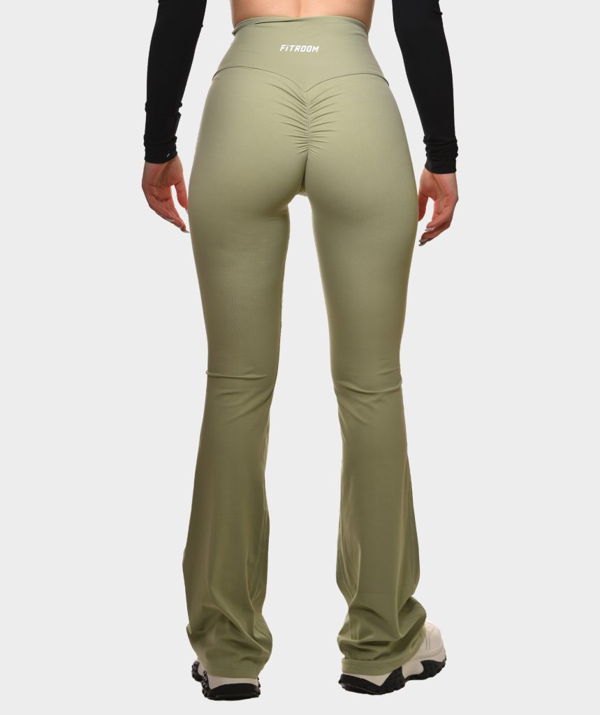 Push-up Flared Leggings Khaki Podium - Fitroom