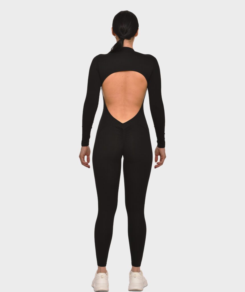 Push-up Jumpsuit Black Burn - Fitroom